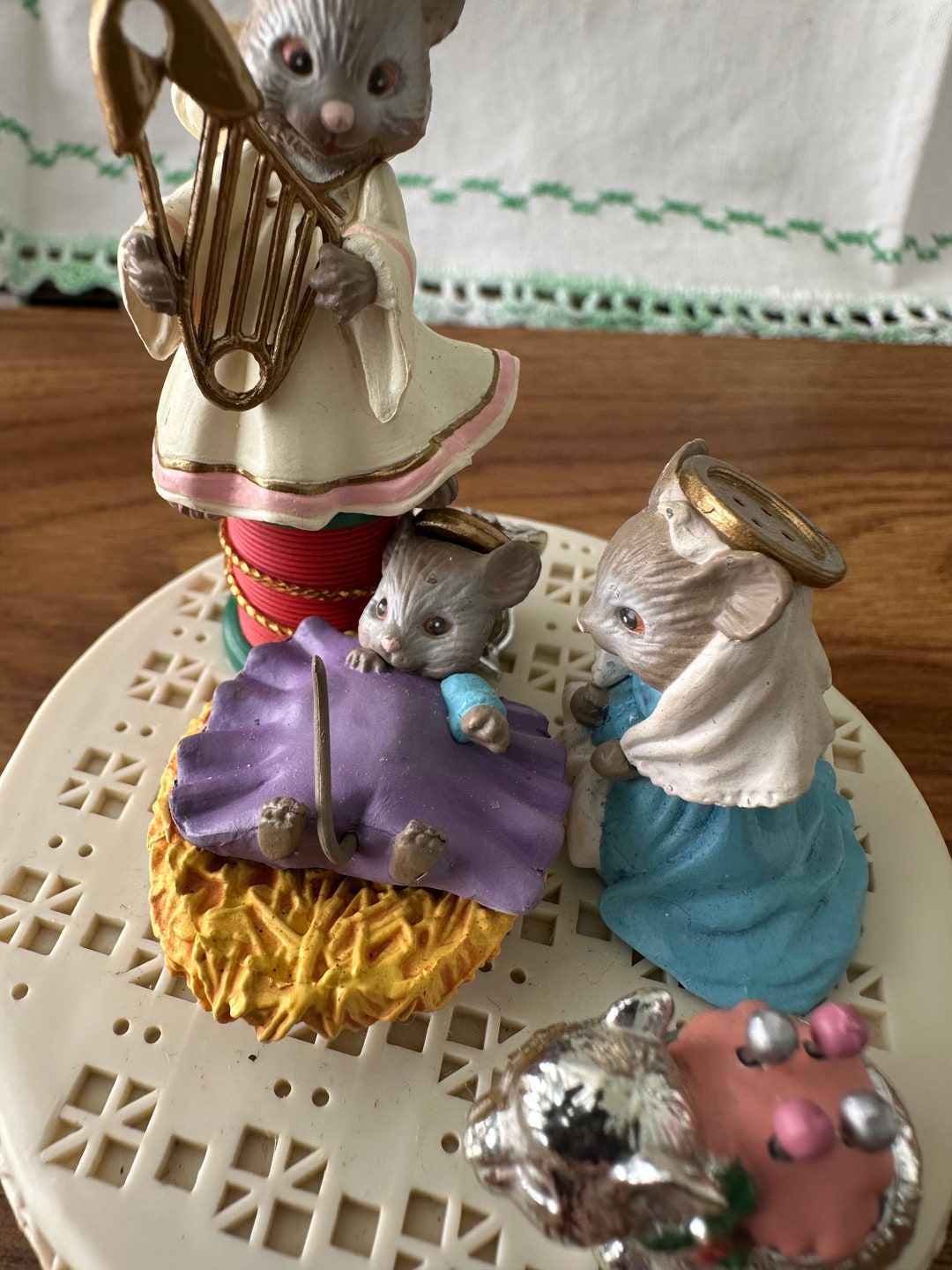 Enesco Itty Bitty Blessing Revolving Mice Joy to the World 1994 - Etsy