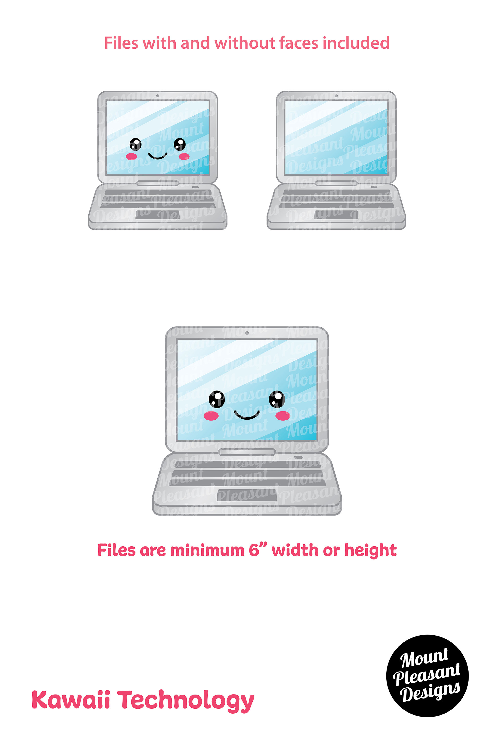 Kawaii Technology Clipart Cute Cartoon Technology and - Etsy