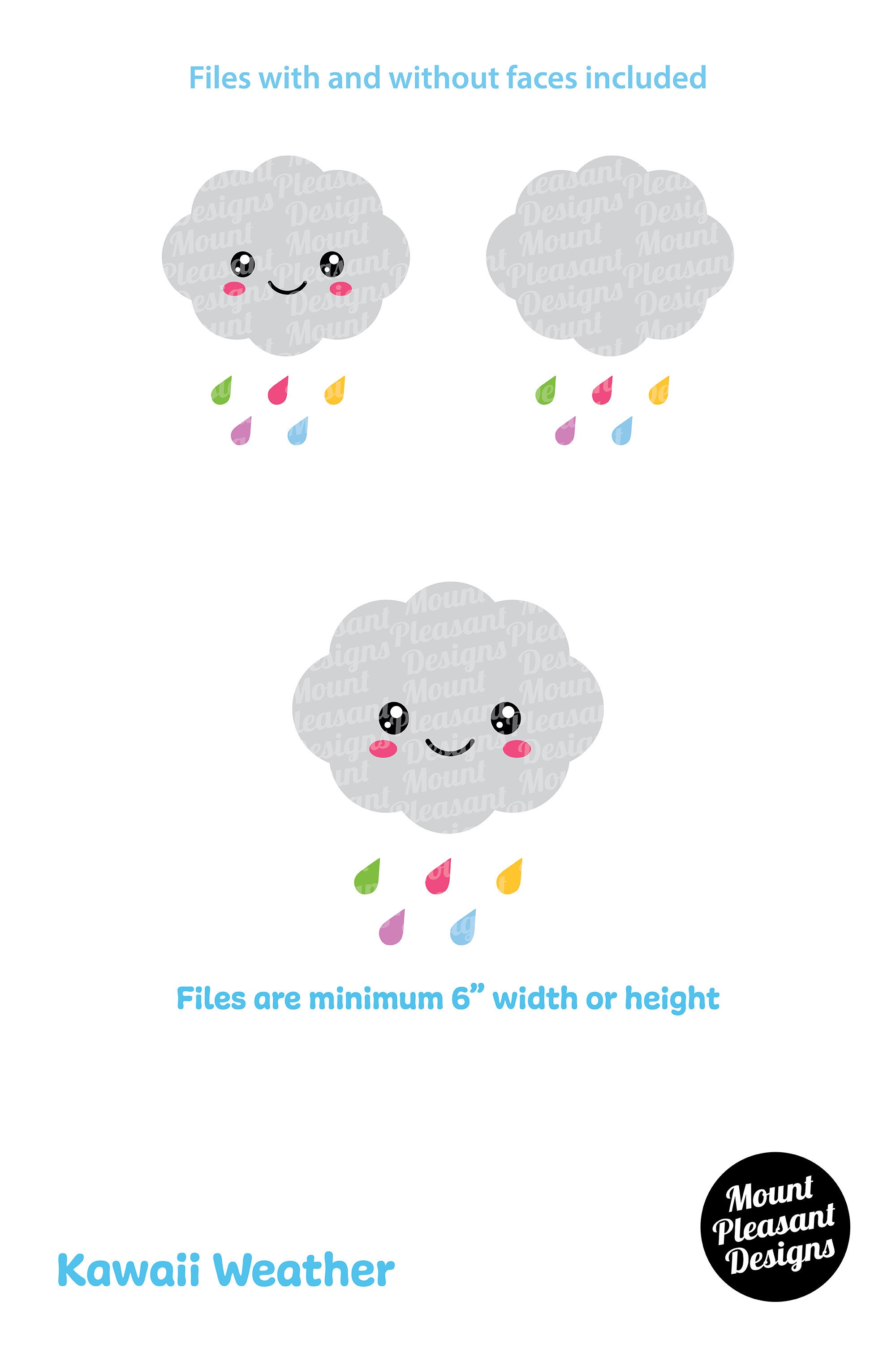 Kawaii Weather clipart, Cute cartoon weather clip art, archivos PNG y ...