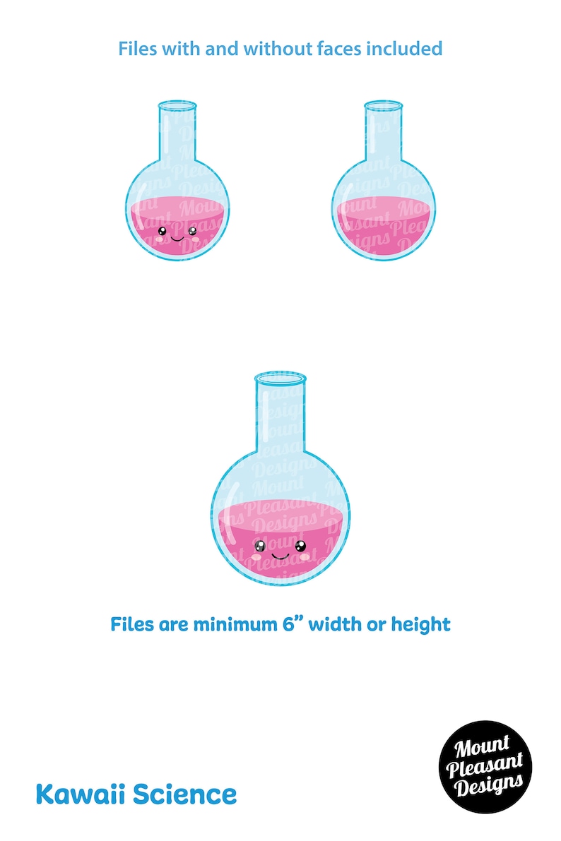 Kawaii Science Clipart, Cute Cartoon Science Clip Art, PNG & EPS Files ...