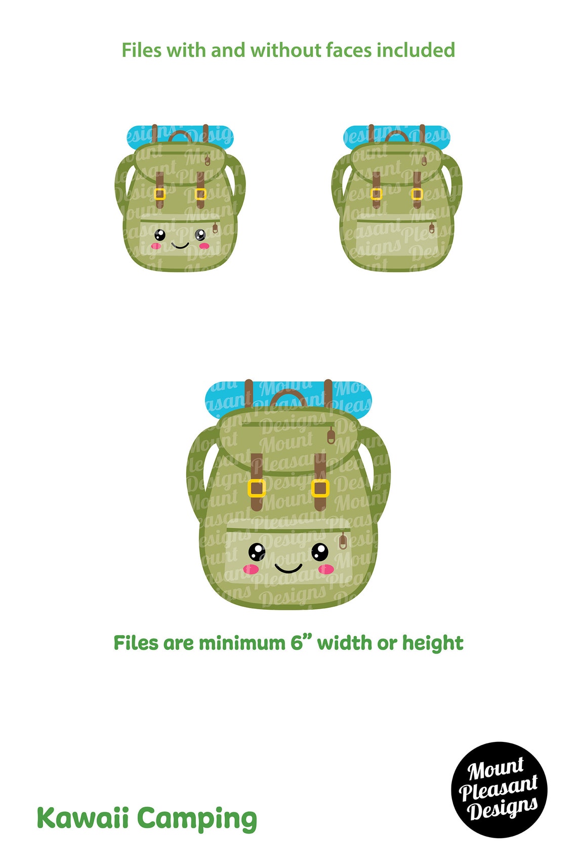 Kawaii Camping Clipart, Cute Camping Clip Art, PNG & EPS Files, Instant ...