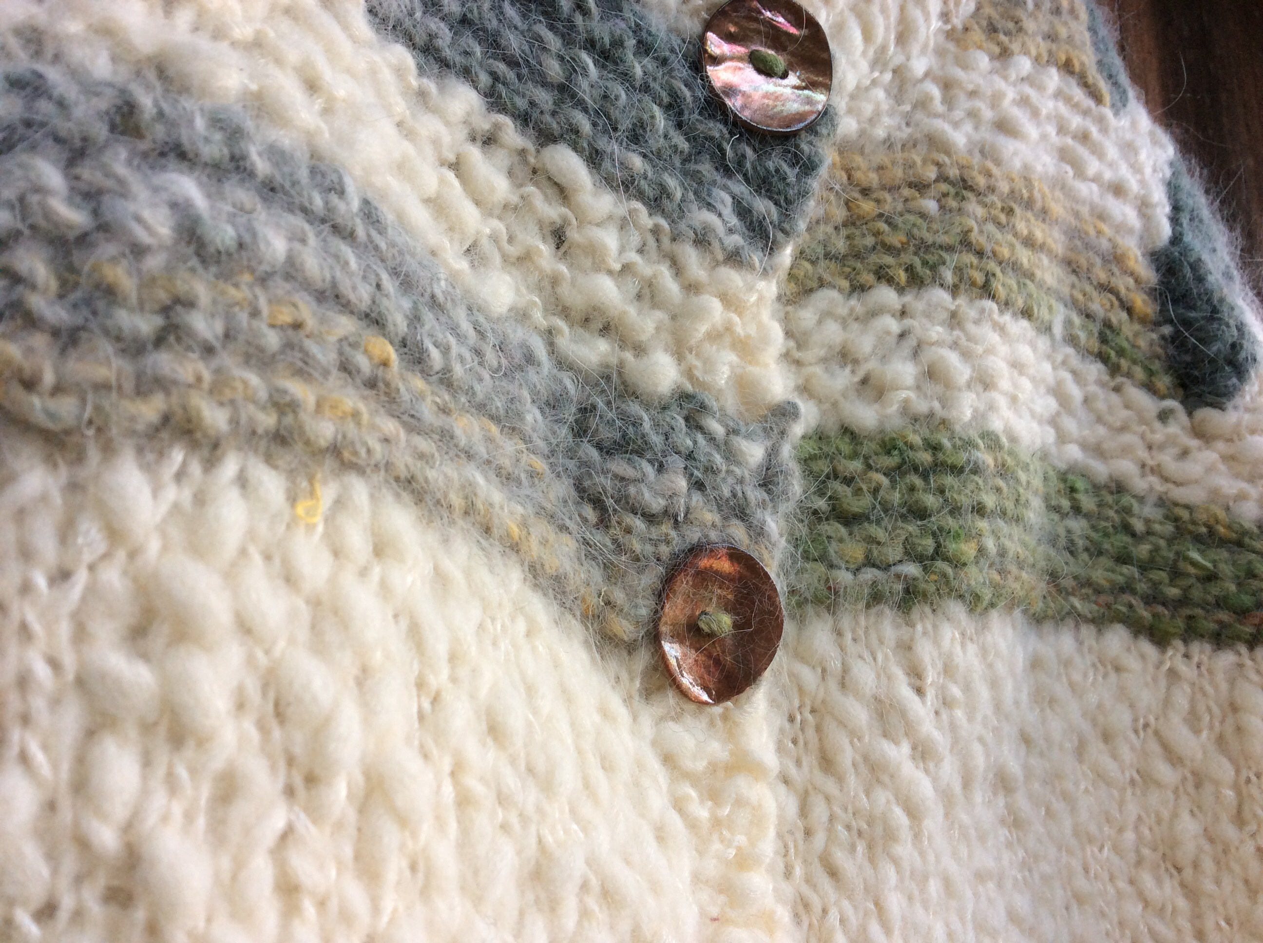 Hand Knitted Girls Cardigan, Warm and Wooly Button Down Sweater for ...