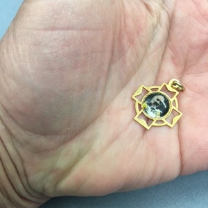 Padre Pio Medal Gold Saint Pio Pietrelcina Pendant Friar - Etsy