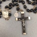 Black French Rosary France Unbreakable BVC Prayer Beads Black Acrylic ...