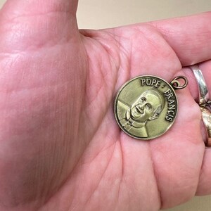 Pope Francis Pendant Pocket Icon Italy Rome Vatican Vintage Catholic ...