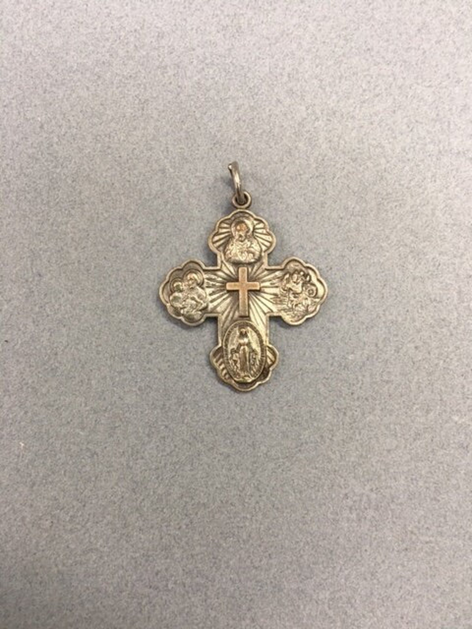 4 Way Cross Pendant Four Way Medal Cross Miraculous Miracle - Etsy