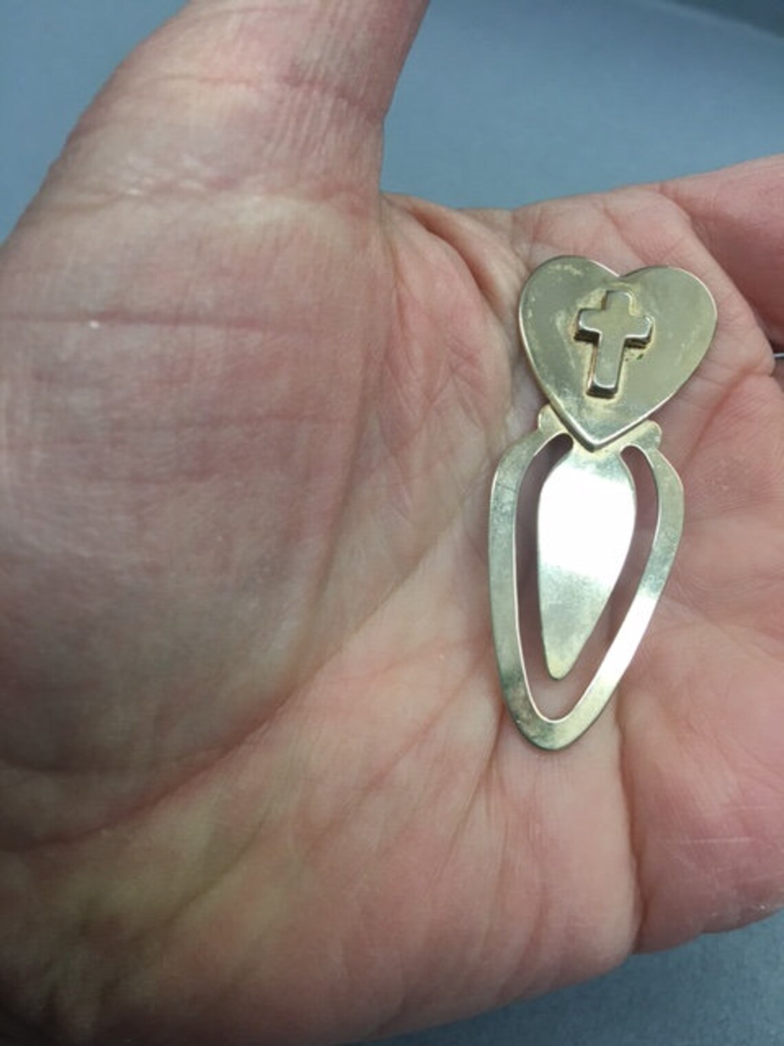 Gold Cross Book Mark Religious Page Marker Vintage Avid - Etsy