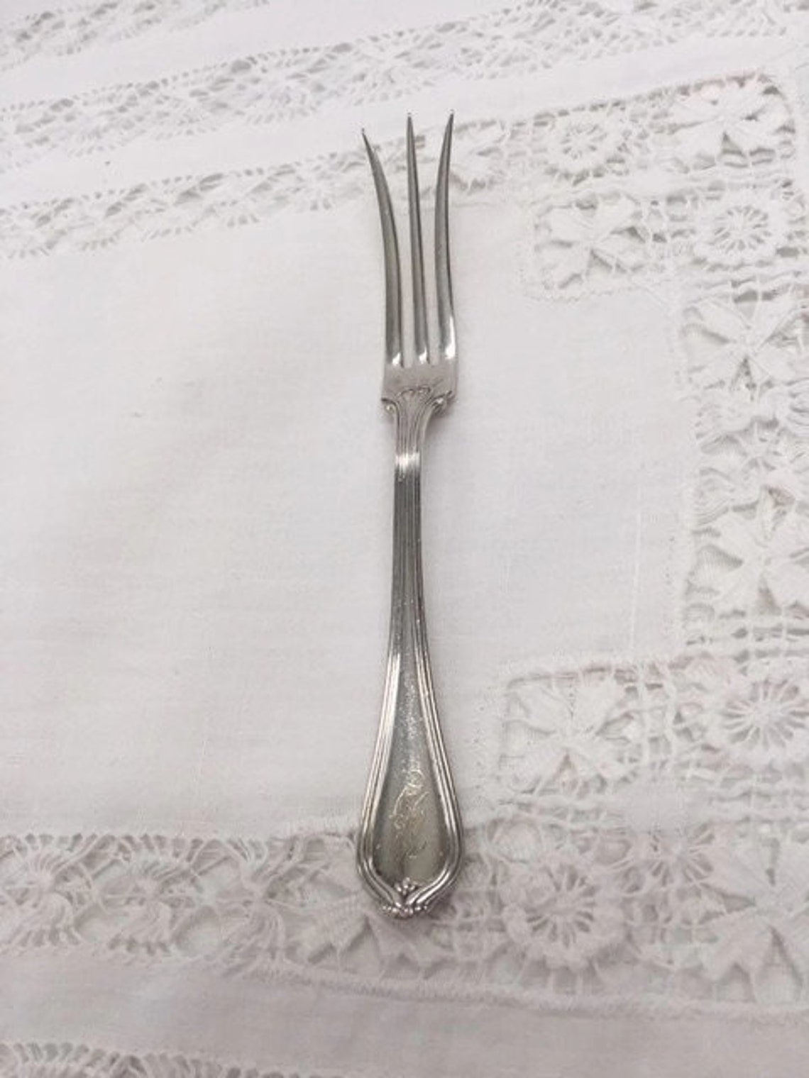 Sterling Pickle Fork Three Prongs Splayed Fork Silver Fork - Etsy