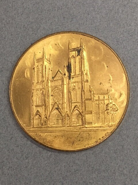 St John Divine Cathedral Coin Gold Plated Token Souvenir - Etsy