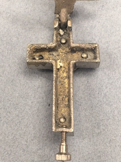 Black Relic Crucifix Roma Reliquary Italy Leather Jesus Christ Rosary ...