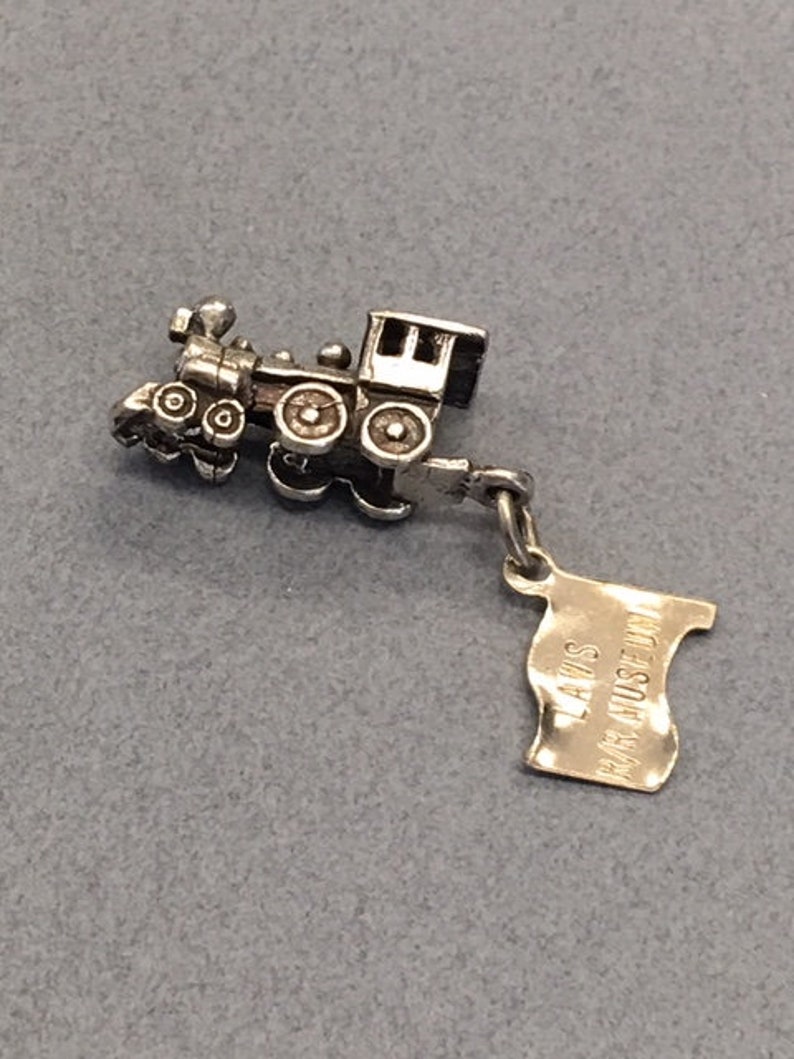 Sterling Train Charm Silver Laws Railroad Museum 925 Engine - Etsy