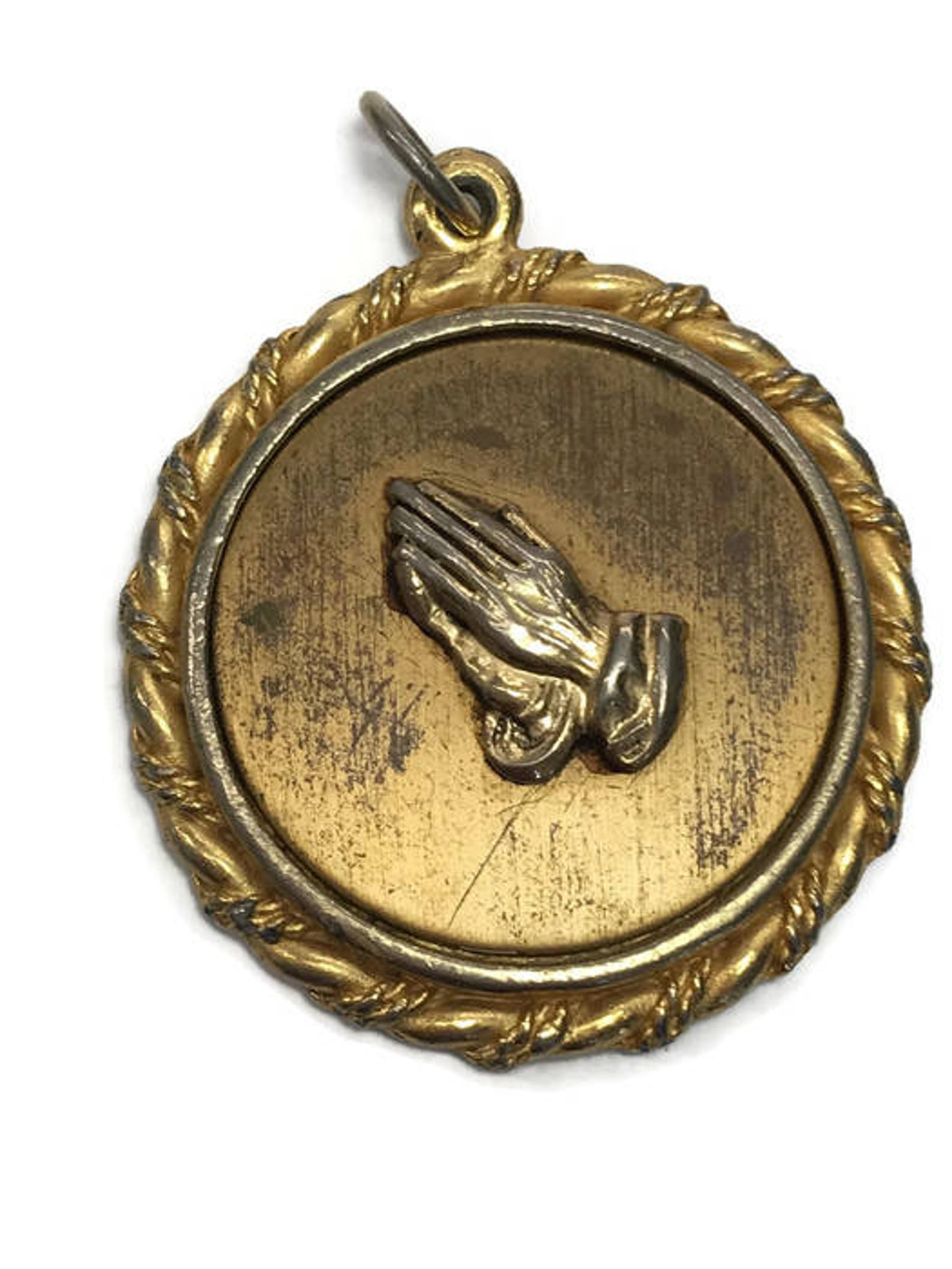 Praying Hands Pendant Gold Prayer Religious Vintage Christian Gift - Etsy