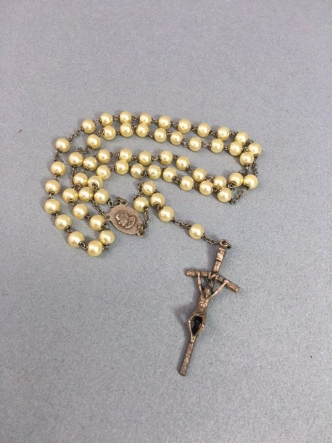 Pearl Rosary Vatican Gold off White Vintage Catholic Gift - Etsy