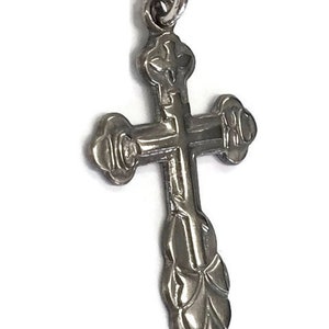 Silver Cross Pendant .800 Silver ICXC Vintage Catholic Gift - Etsy