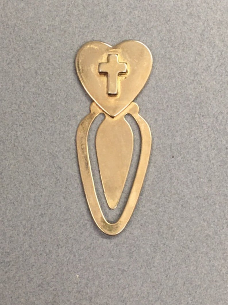 Gold Cross Book Mark Religious Page Marker Vintage Avid Readers Gift - Etsy