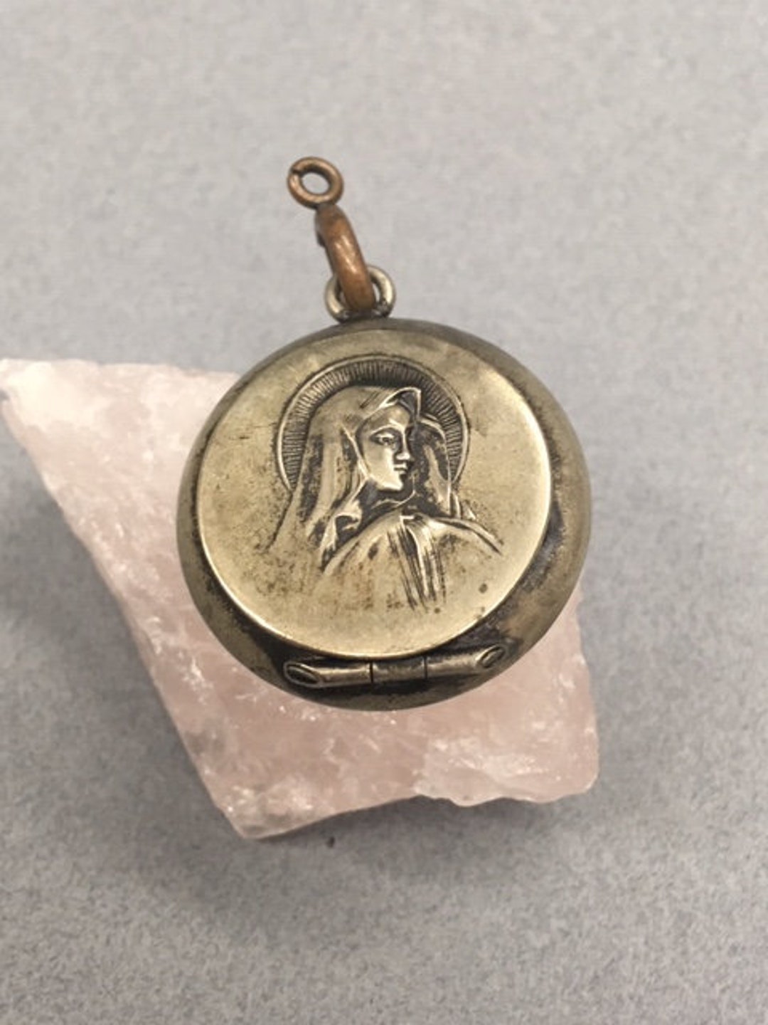 Virgin Mary Relic Container Germany Reliquary German .500 Silver ...