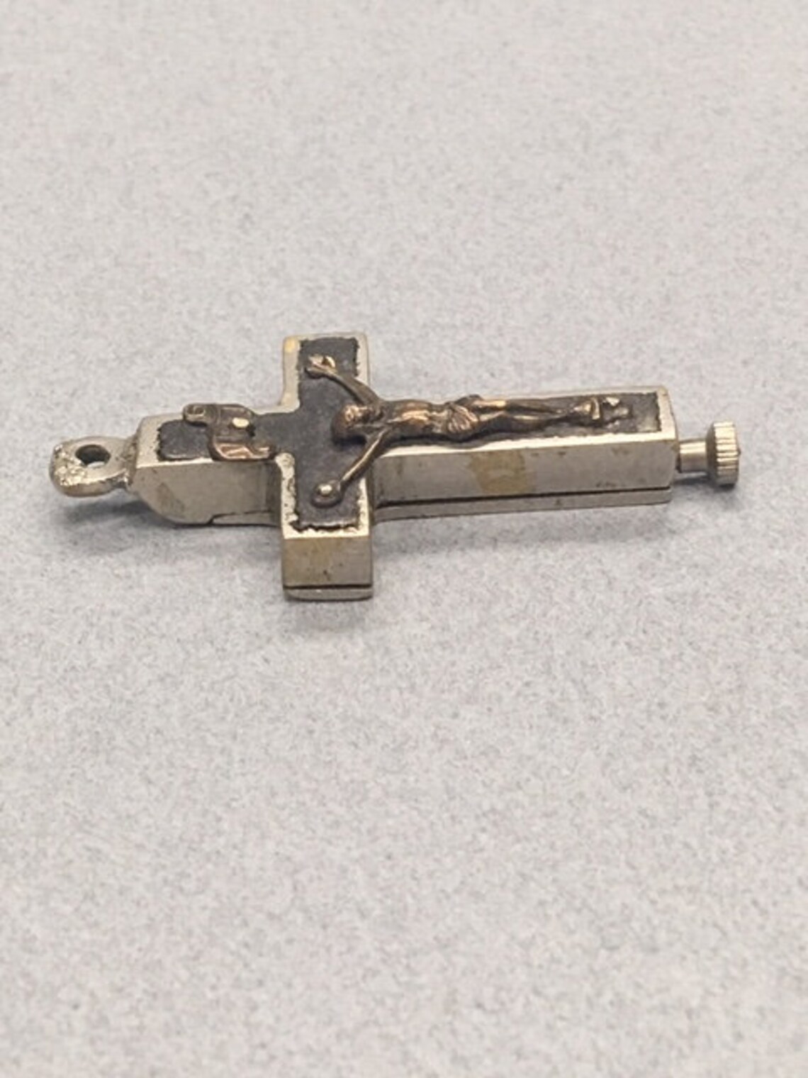 Black Relic Crucifix Roma Reliquary Italy Leather Jesus Christ | Etsy