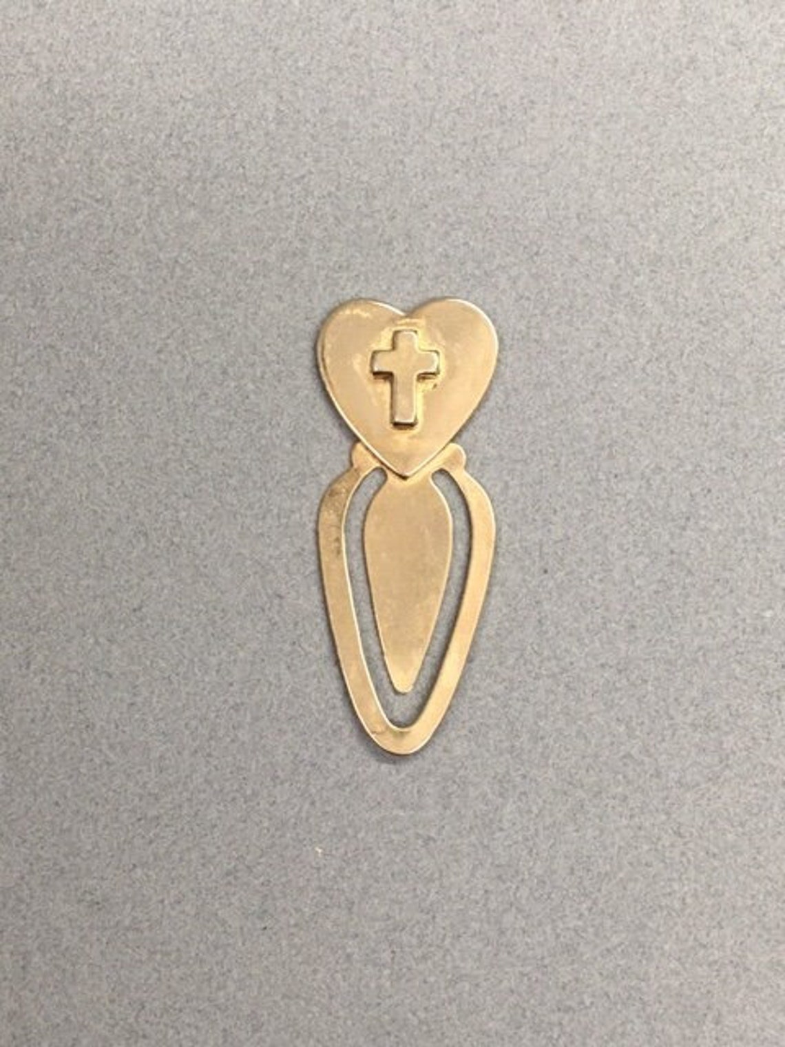 Gold Cross Book Mark Religious Page Marker Vintage Avid - Etsy