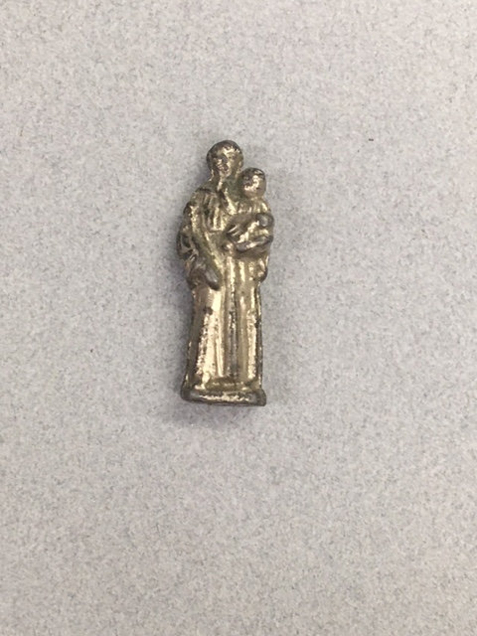St Anthony Figurine Tiny Pocket Saint Statuette Small Vintage - Etsy