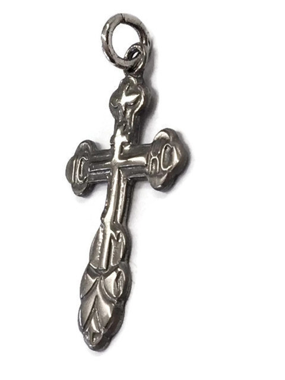 Silver Cross Pendant .800 Silver ICXC Vintage Catholic Gift | Etsy