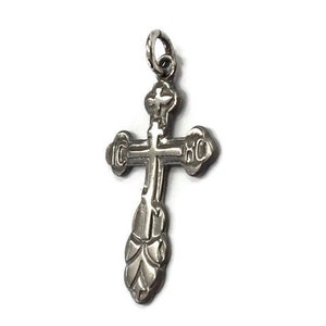 Silver Cross Pendant .800 Silver ICXC Vintage Catholic Gift - Etsy