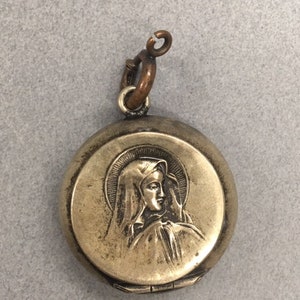 Virgin Mary Relic Container Germany Reliquary German .500 Silver ...