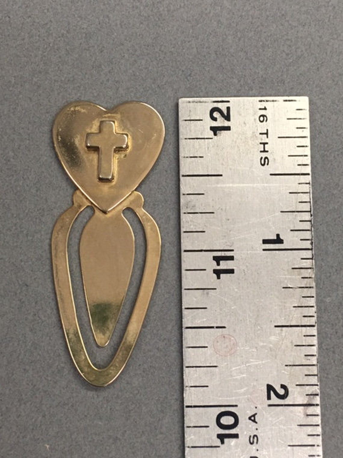 Gold Cross Book Mark Religious Page Marker Vintage Avid - Etsy