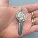 St Christopher Medal Sterling Key Silver Fob Chain Automobile - Etsy