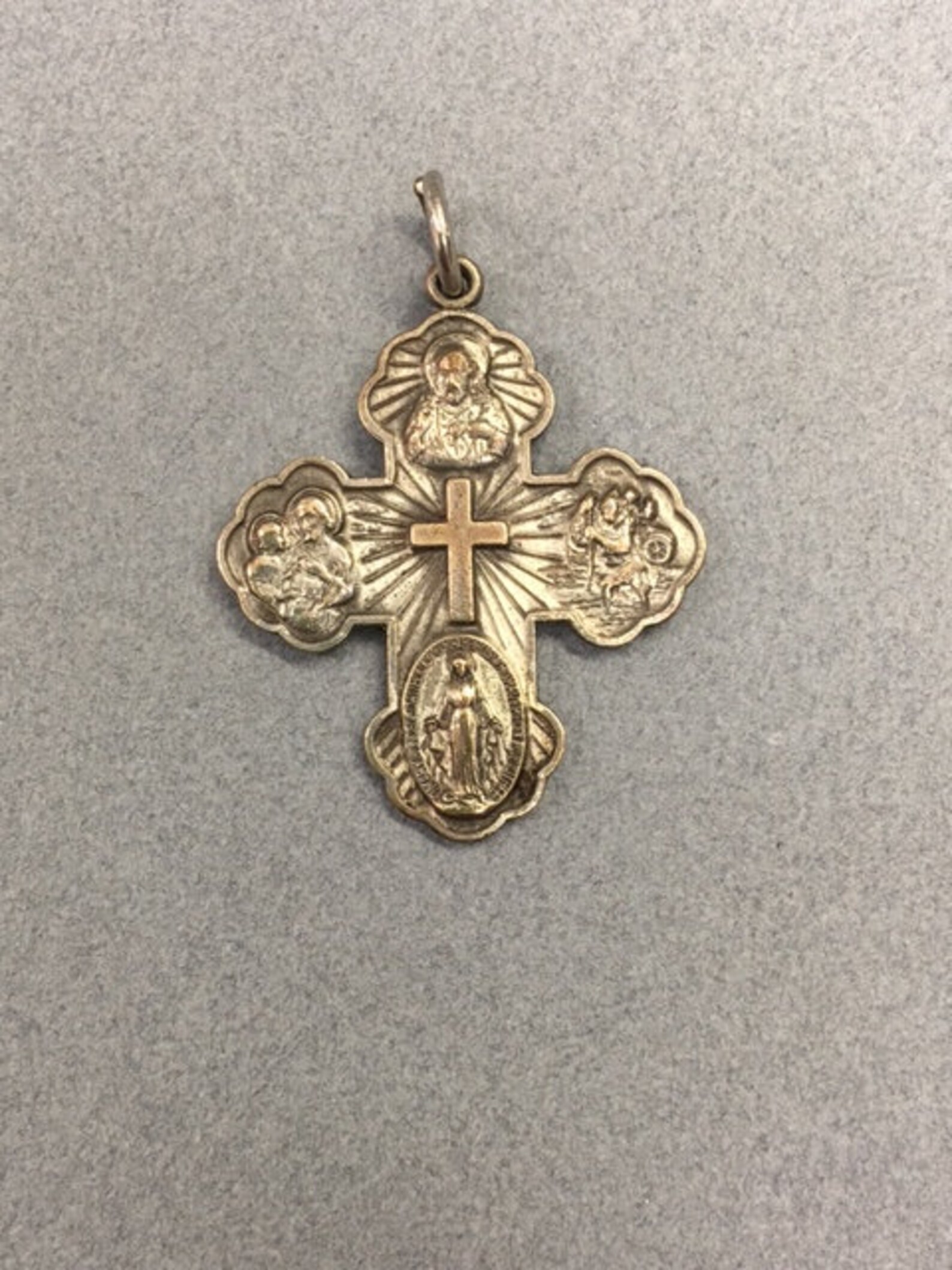 4 Way Cross Pendant Four Way Medal Cross Miraculous Miracle - Etsy