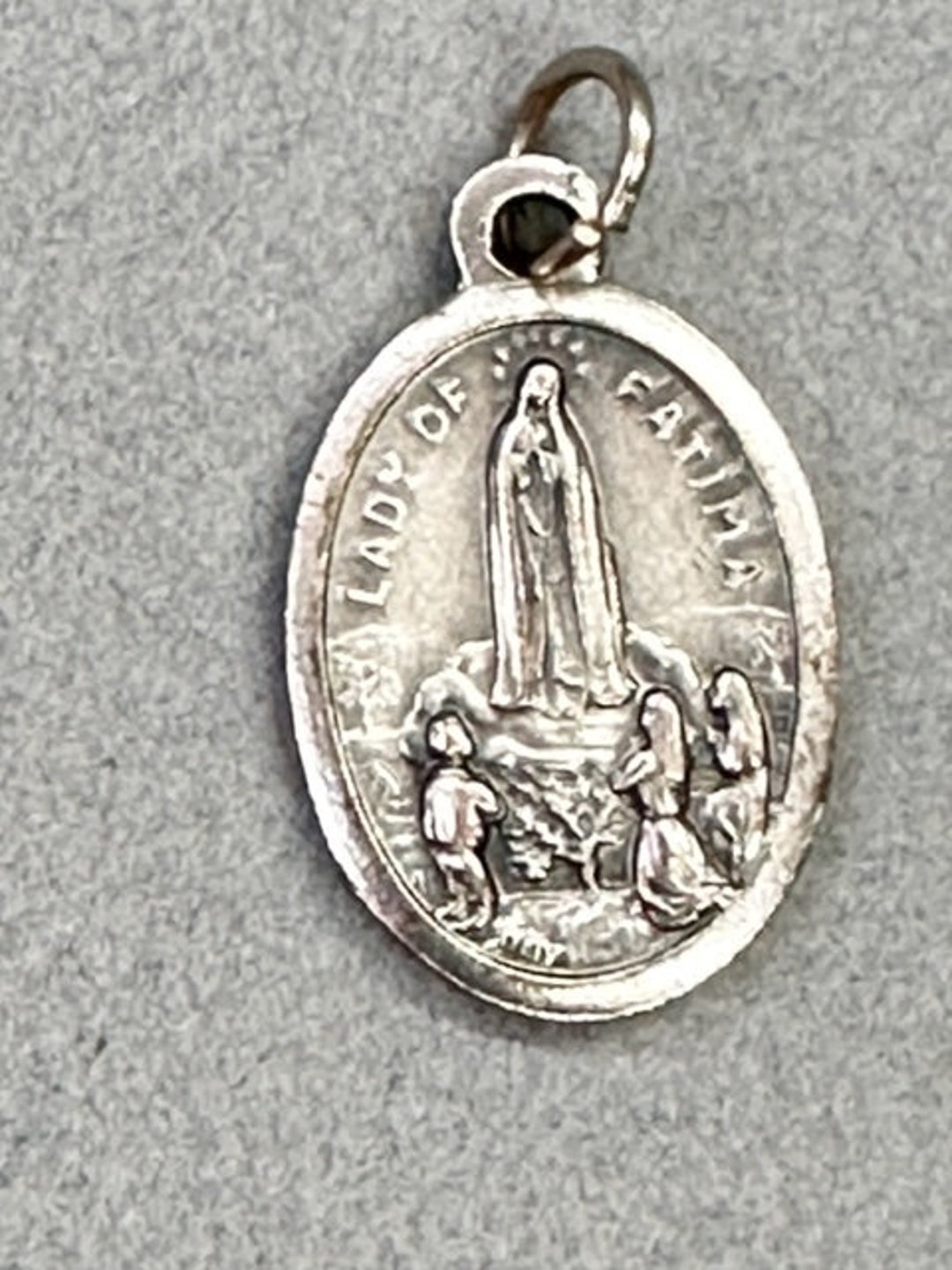 Lady Fatima Medal Our Lady Rosary Pendant Sacred Heart Christ Vintage ...