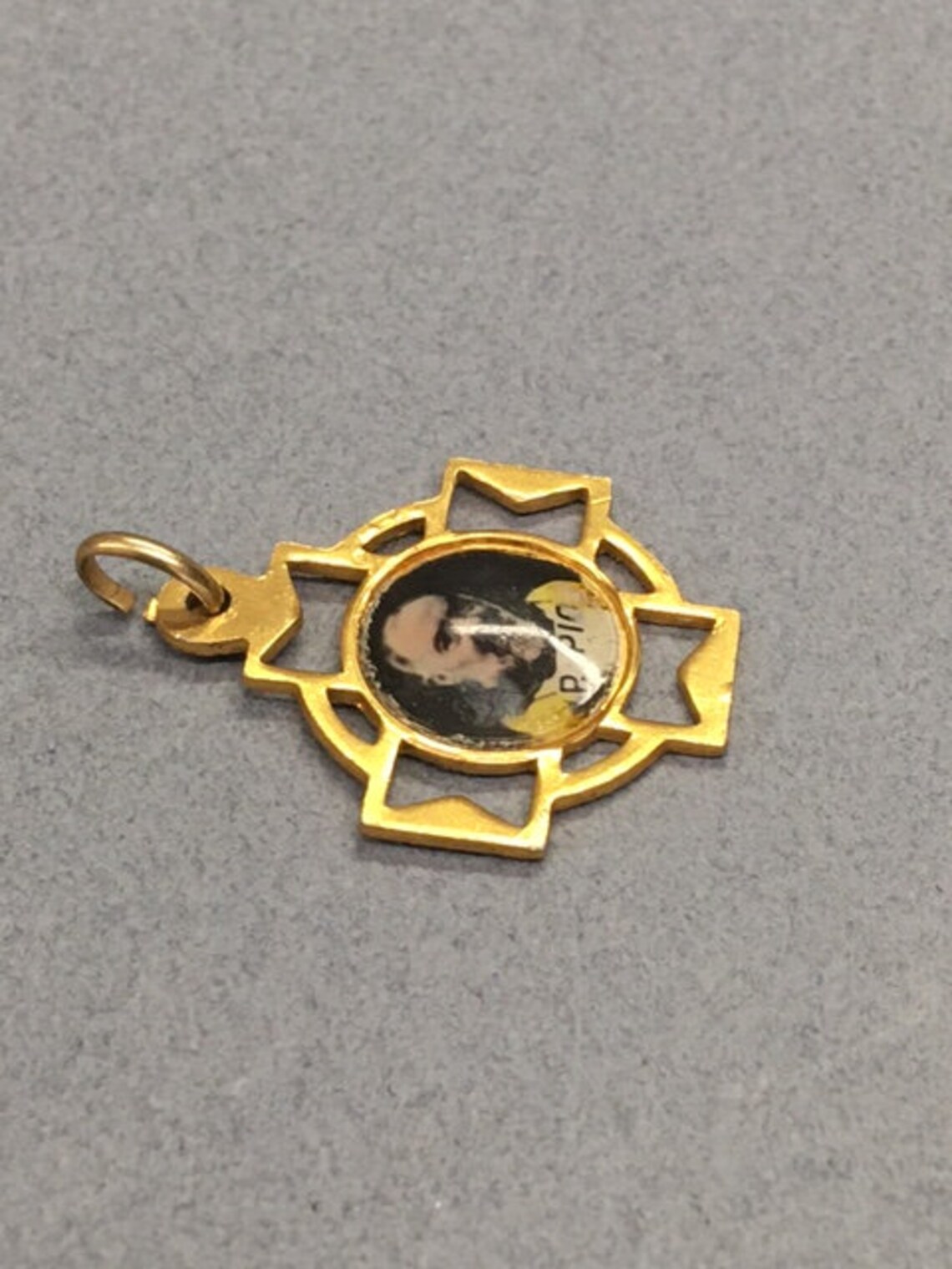 Padre Pio Medal Gold Saint Pio Pietrelcina Pendant Friar - Etsy