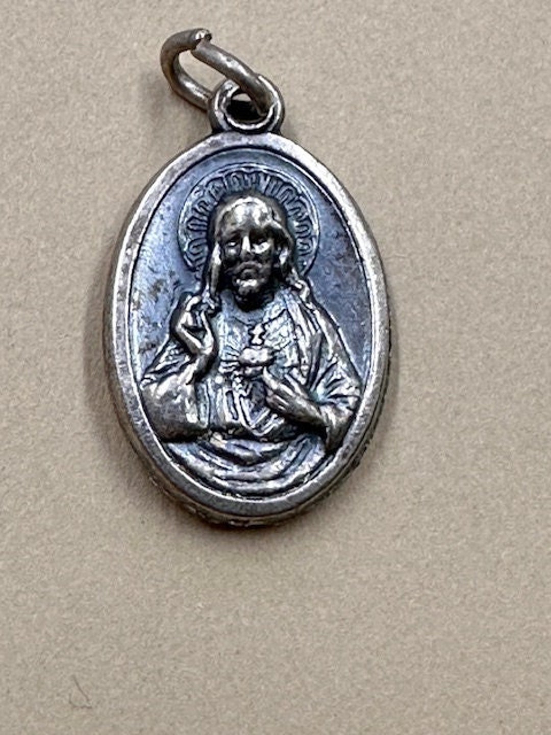 Jesus Christ Medal Sacred Heart Lourdes Scene Vintage Catholic Gifts - Etsy