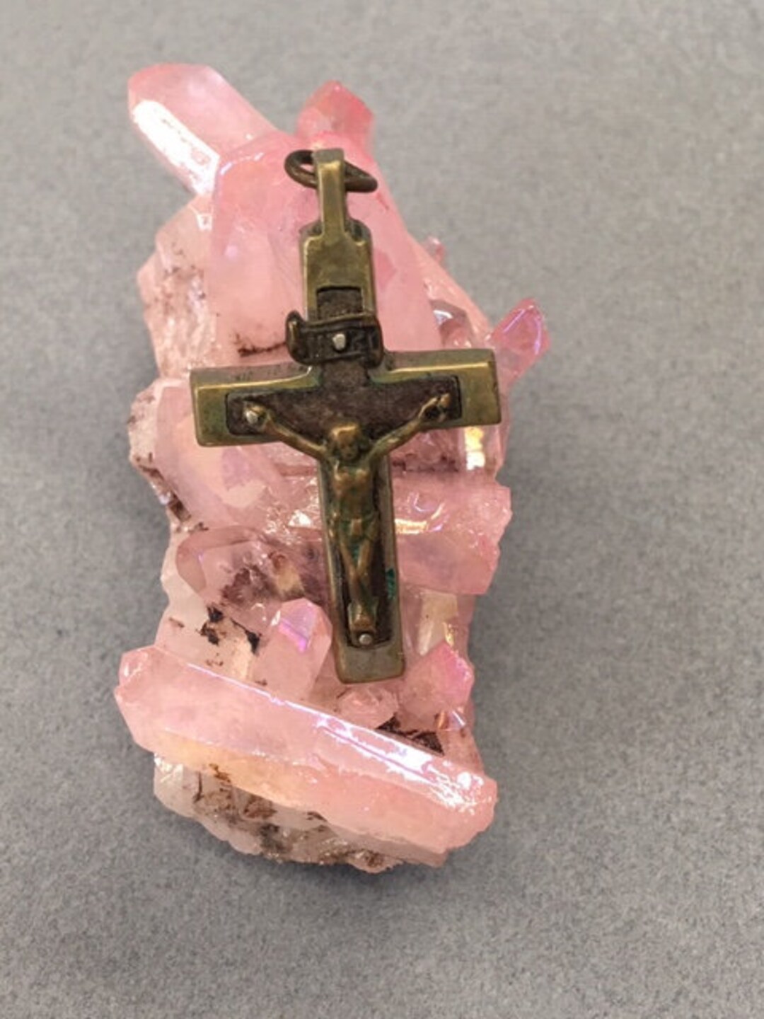 Nickel Leather Crucifix Germany Christ Cross German Antique Catholic ...