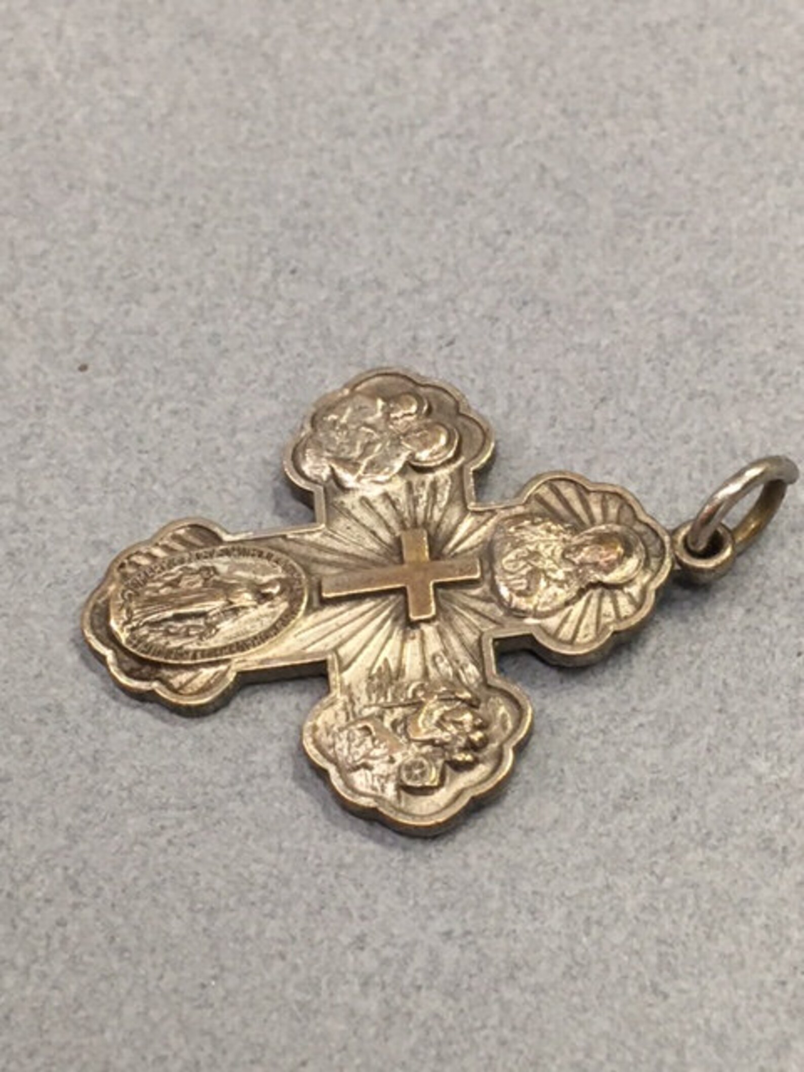4 Way Cross Pendant Four Way Medal Cross Miraculous Miracle - Etsy