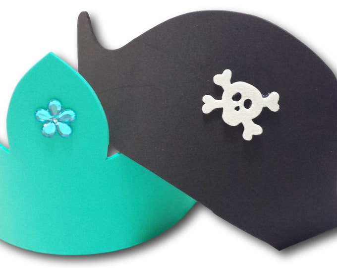 PARTY PACK Mermaid Tiara/crown and Pirate Hat Party Favors mix & Match ...