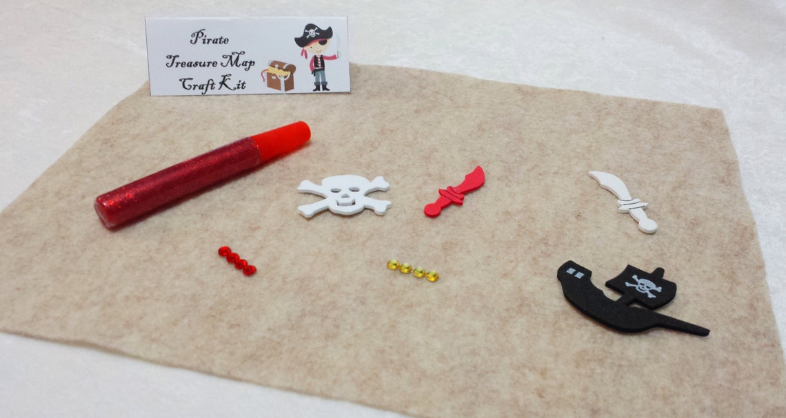 PARTY PACK Pirate Treasure Map Craft Kit - Etsy