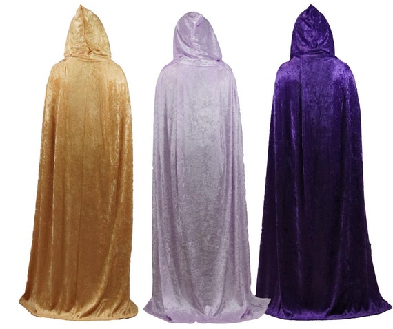 Rapunzel Collection Crushed Velvet Full Length Hooded Cape - Etsy