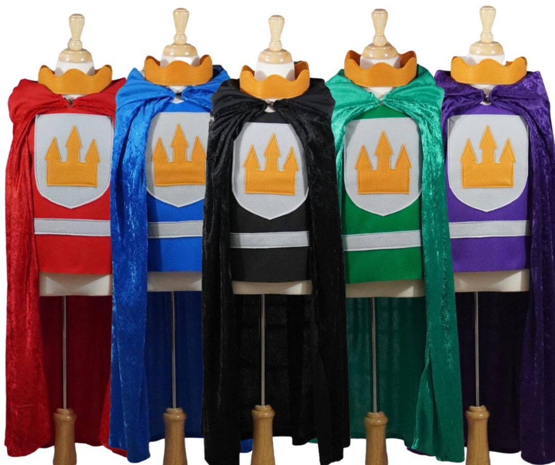 Adult Medieval King Costume Cape and Tunic Set (knight, Prince, Camelot ...