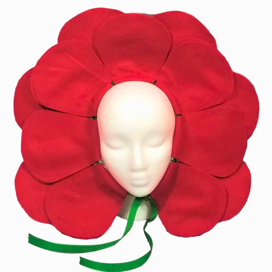 Rose Red Flower Headpiece (choose Your Color - Red, Pink, Purple, or ...