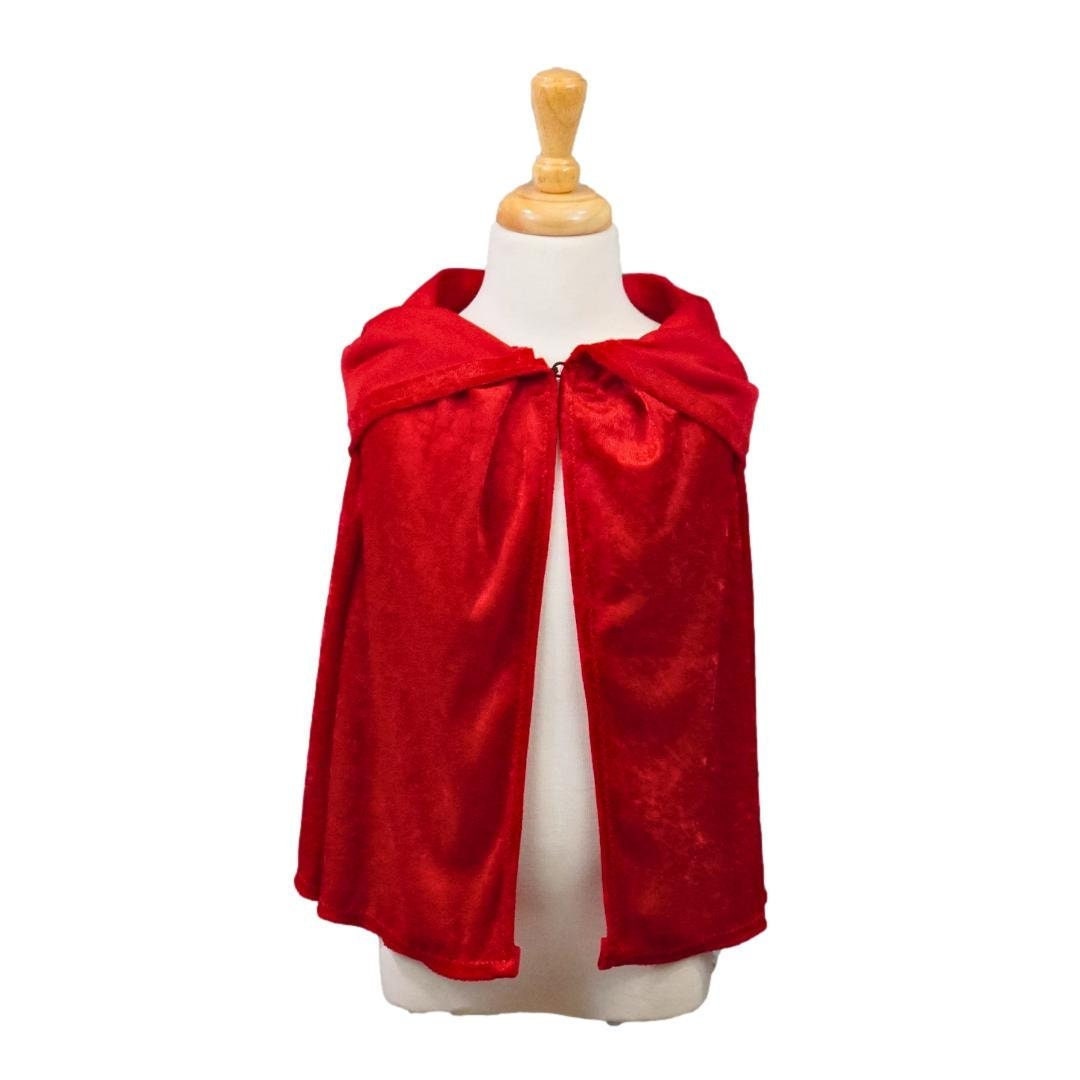 Red Riding Hood Crushed Velvet Capelet (short Cape) - Toddler, Kids ...