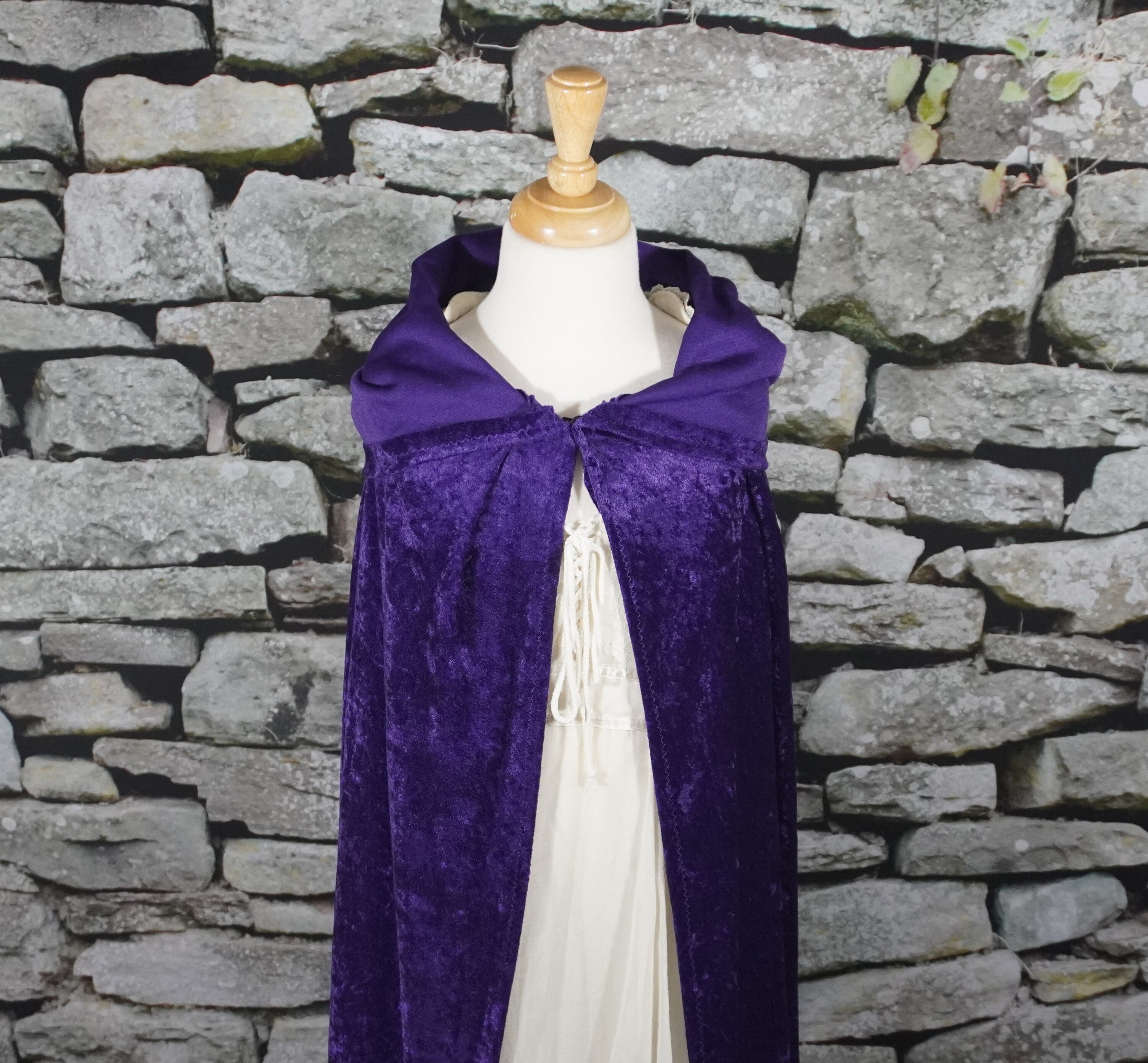 Purple Crushed Velvet Full Length Hooded Cape Baby Toddler - Etsy Canada