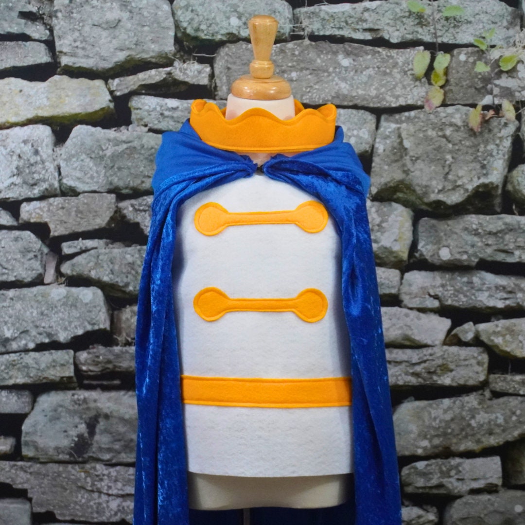 Cinderella Prince Charming Delexe Costume Set (tunic, Blue Cape, and ...