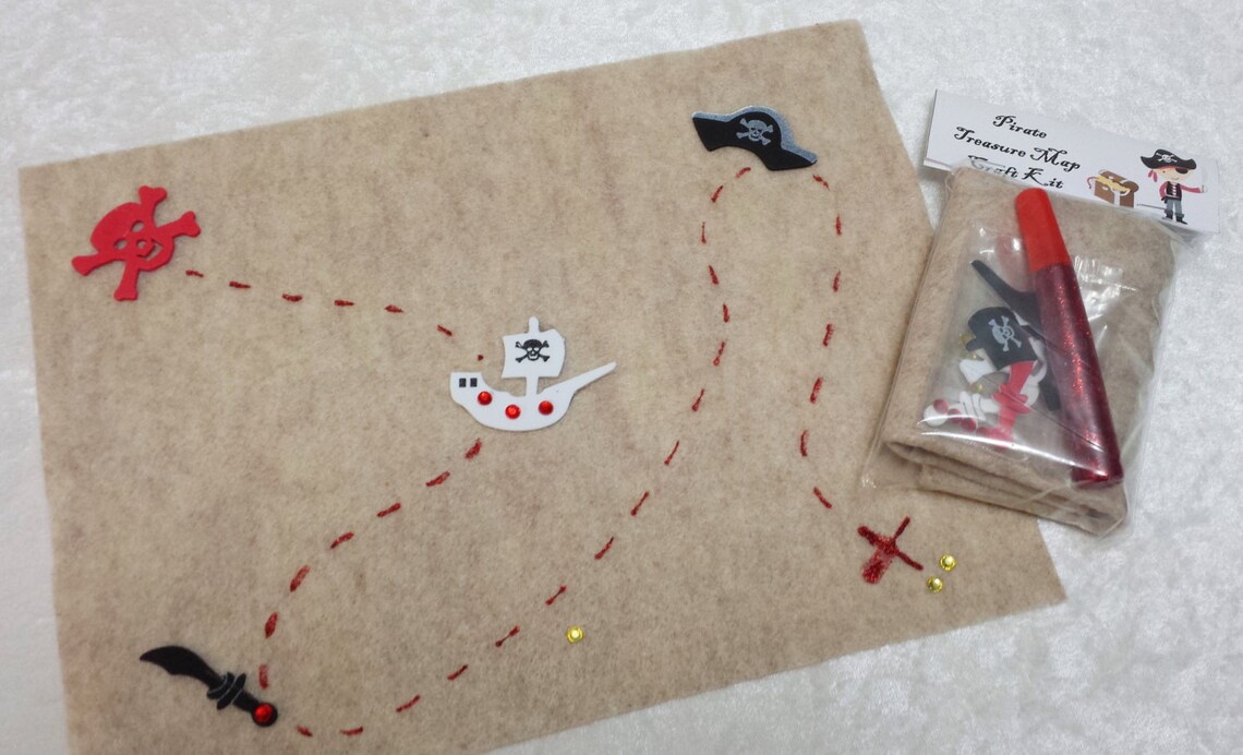 PARTY PACK Pirate Treasure Map Craft Kit - Etsy