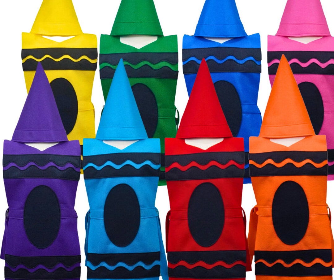 Adult Crayon Costume Set (tunic and Hat) - Baby, Toddler, Kids, Teen ...