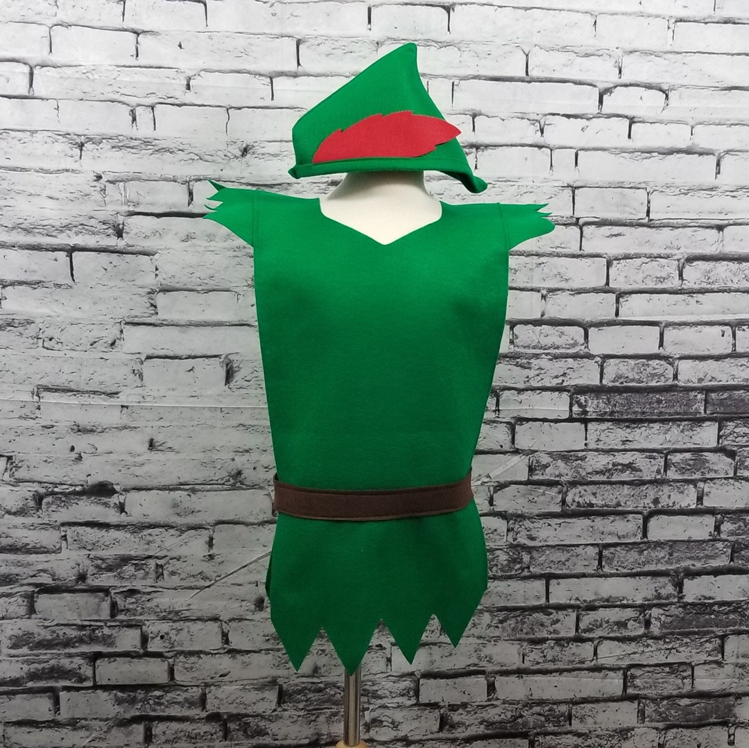 Adult PETER PAN Costume Tunic and Hat neverland Baby - Etsy