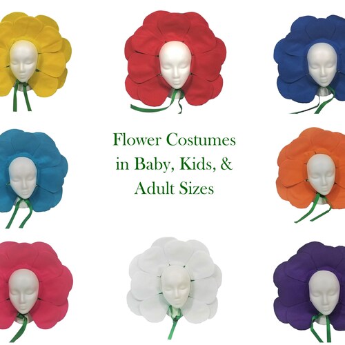 Flower Headpiece Costume Baby Kids Teen and Adult Sizes | Etsy