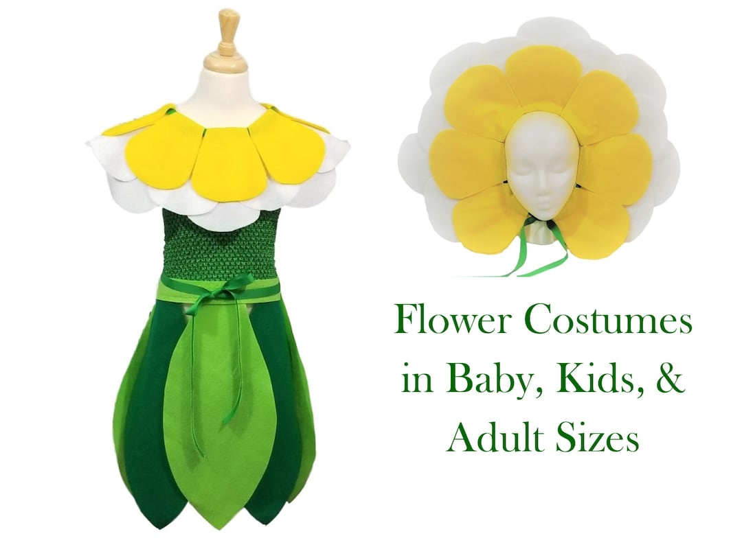 Daisy Flower Costume Set yellow / White Baby Toddler Kids - Etsy