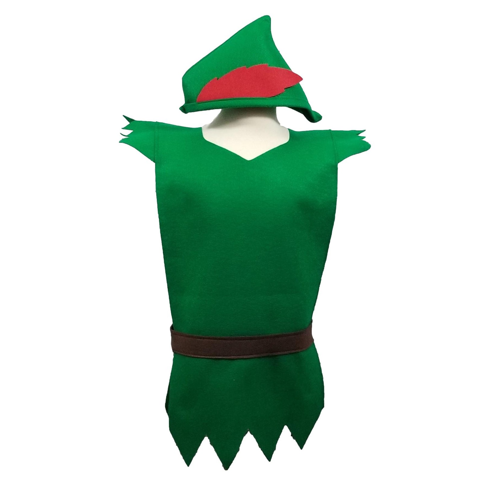 Adult PETER PAN Costume Tunic and Hat (neverland) - Baby, Toddler, Kids ...