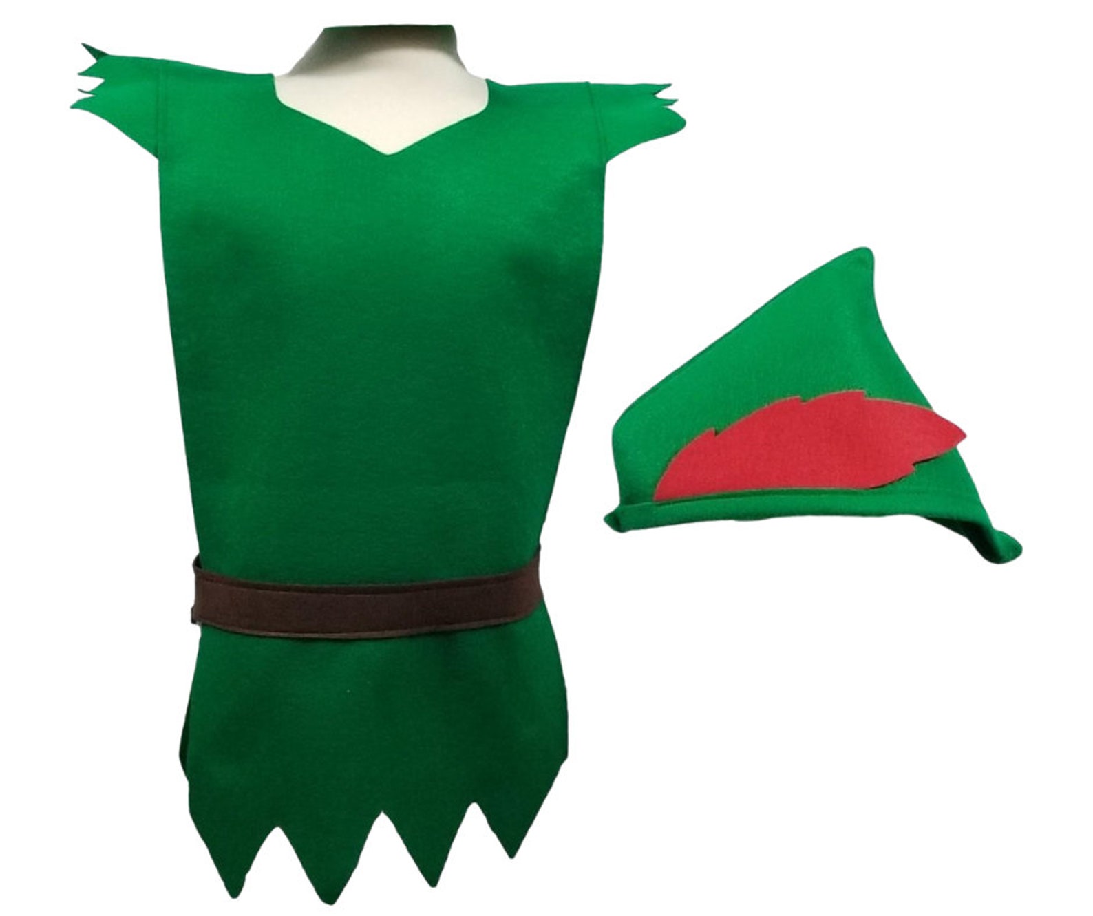 Adult PETER PAN Costume Tunic and Hat neverland Baby - Etsy