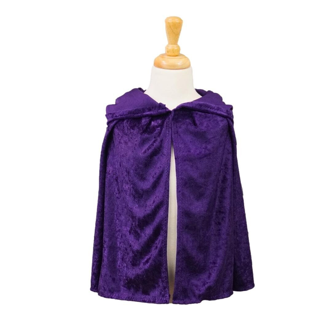 Purple Crushed Velvet Capelet (short Cape) - Toddler, Kids, Teen and ...